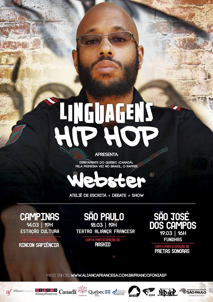 Rapper canadense Webster participa de atividades em São Paulo | Bocada ...